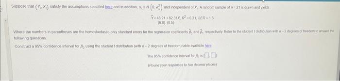 Solved Y^=482t+0231x,R2=021,St:R=16(6)=(B) fencowng questons | Chegg.com