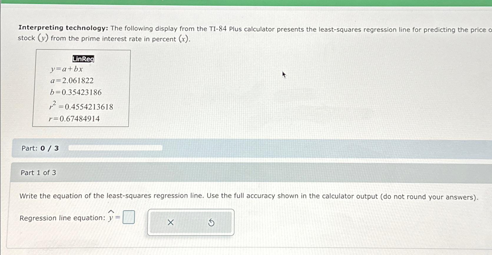 Solved Interpreting technology: The following display from | Chegg.com