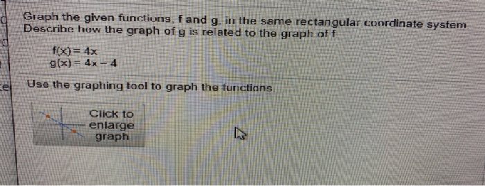 Solved d Graph the given functions, fand g, in the same | Chegg.com