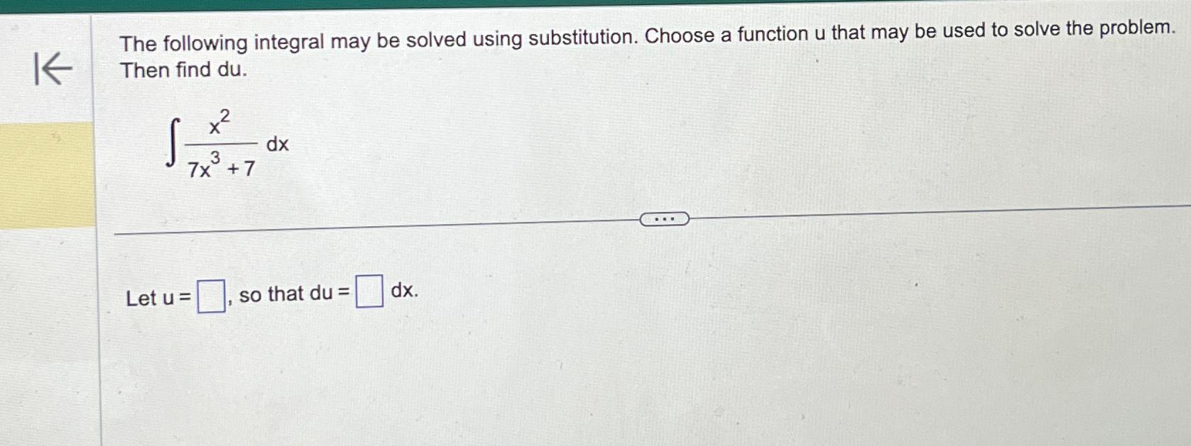 Solved The following integral may be solved using | Chegg.com
