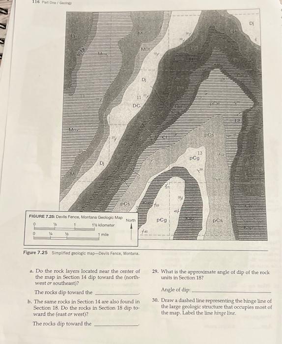 Solved Figure 7.2 a. Do the rock layers located near the | Chegg.com
