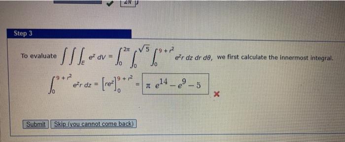Solved ack to the skipped part. Tutorial Exercise Evaluate | Chegg.com