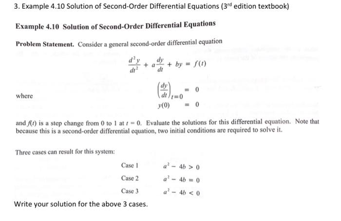 Solved Example 4.10 Solution of Second-Order Differential | Chegg.com