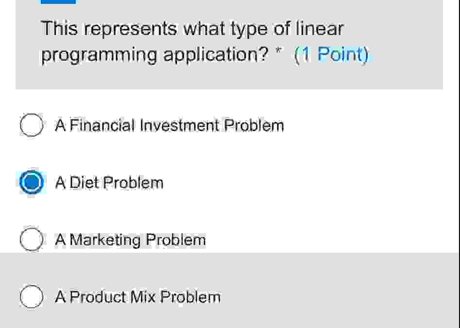 Solved This represents what type of linearprogramming | Chegg.com