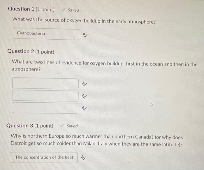Solved What was the source of oxygen buildup in the early | Chegg.com