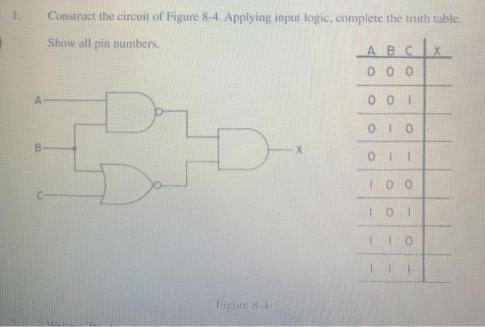 Solved Construct the circuit of Figure 844. Applying input | Chegg.com