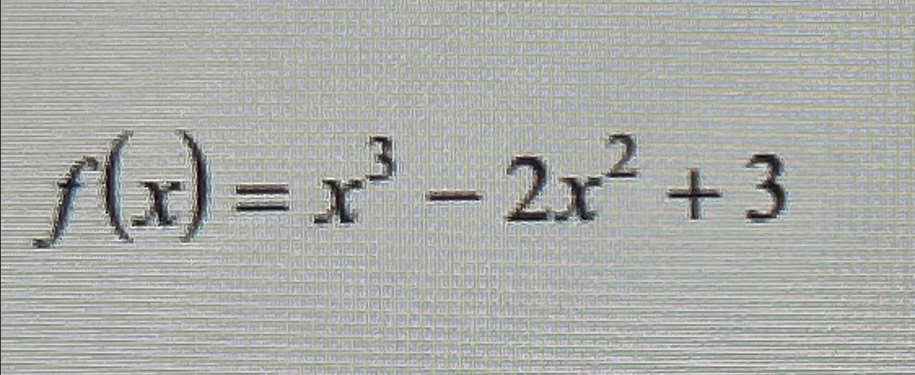 Solved f(x)=x3-2x2+3 ﻿Describe the end behavior | Chegg.com
