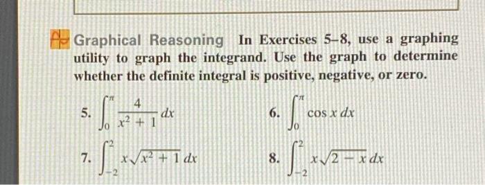Solved Graphical Reasoning In Exercises 5-8, use a graphing | Chegg.com Solved Graphical Reasoning In Exercises 5-8, use a graphing | Chegg.com