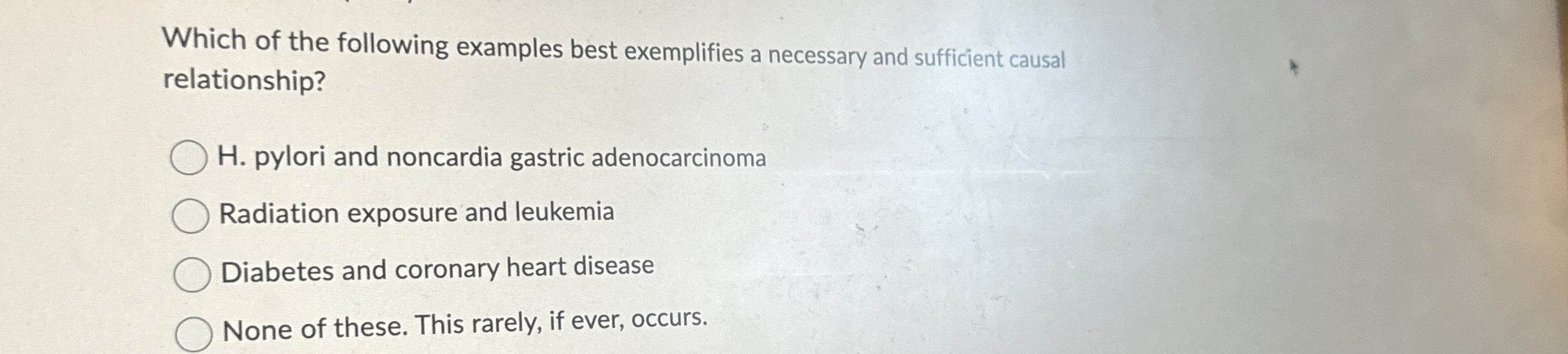 Solved Which of the following examples best exemplifies a | Chegg.com