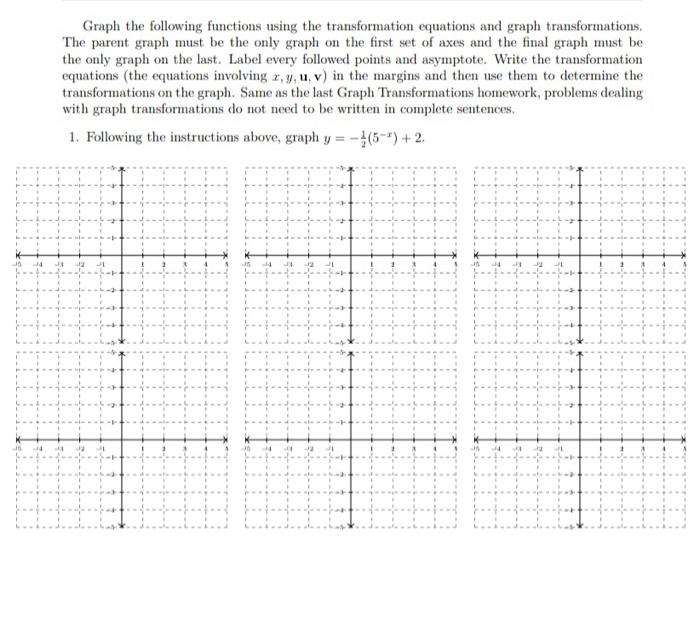 Solved Graph the following functions using the | Chegg.com