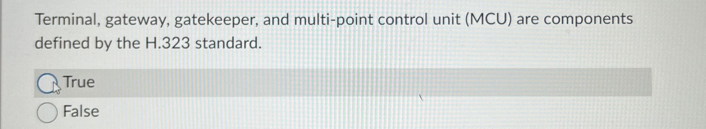 Solved Terminal, gateway, gatekeeper, and multi-point | Chegg.com