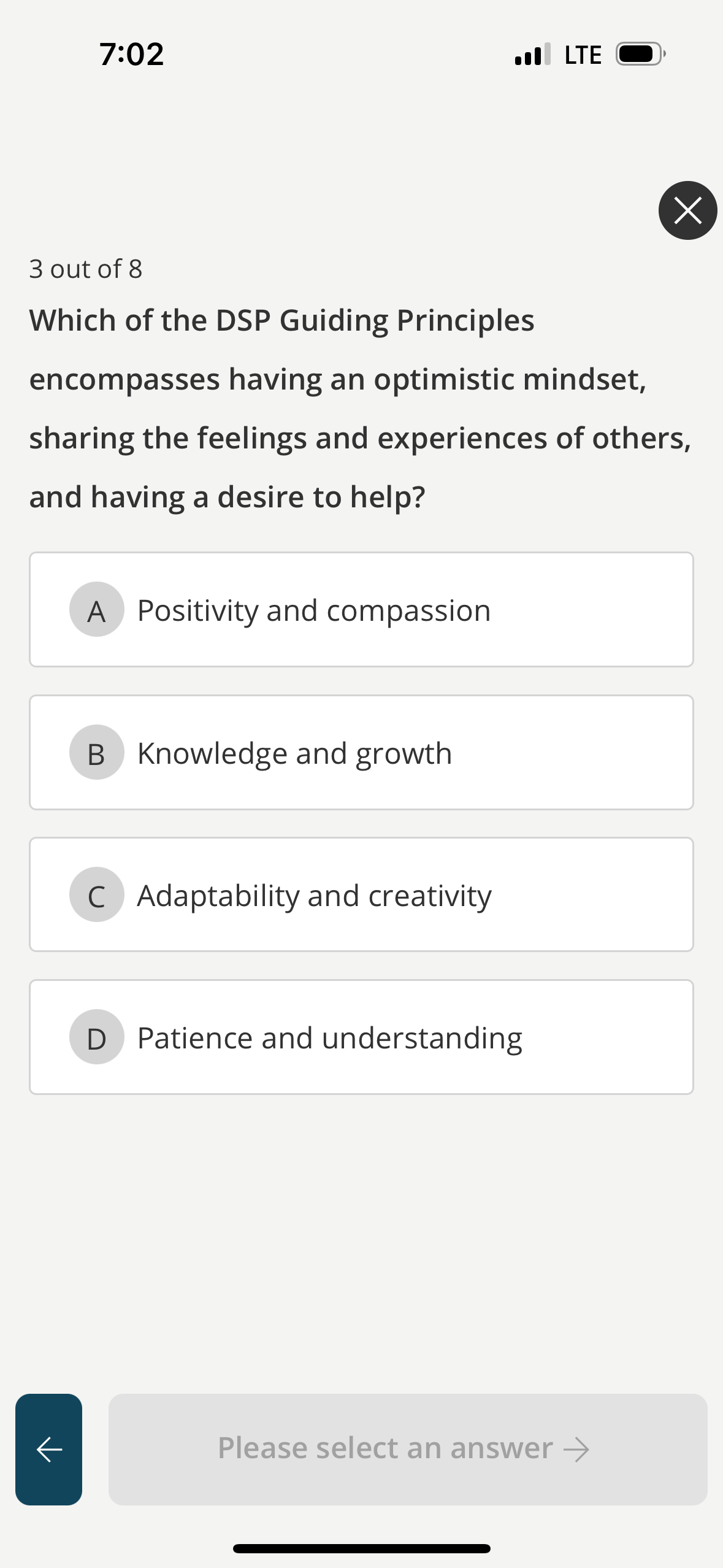 Solved 7:02LTE3 ﻿out of 8Which of the DSP Guiding Principles | Chegg.com