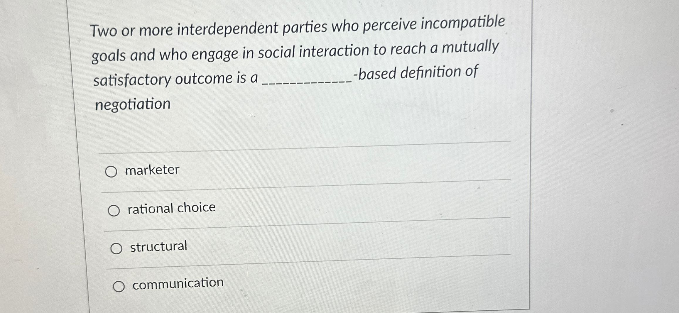 Solved Two or more interdependent parties who perceive | Chegg.com