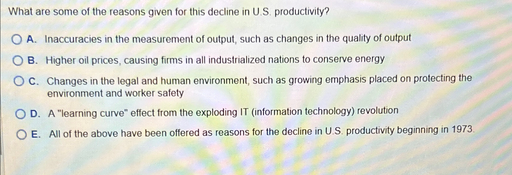 Solved What are some of the reasons given for this decline | Chegg.com