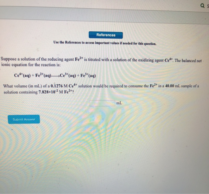 Solved as Roferoncos Use the References to access important | Chegg.com