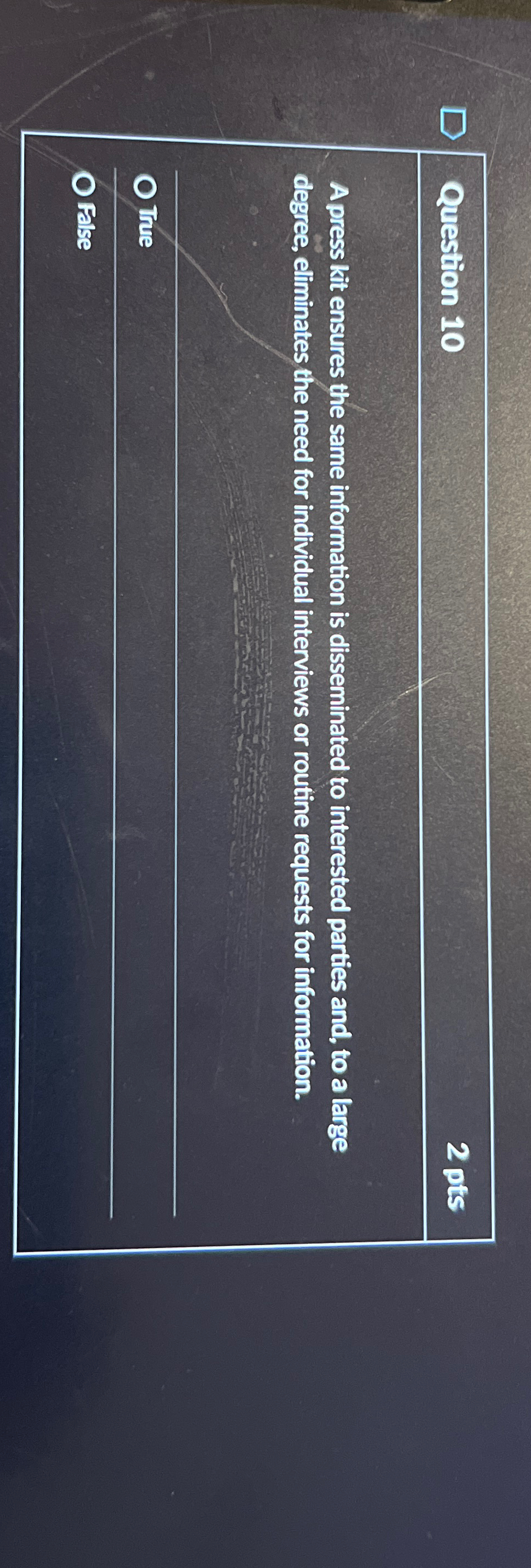 Solved Question 102 ﻿ptsA press kit ensures the same | Chegg.com
