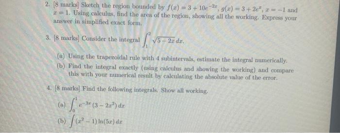 Solved 2. [8 marks] Sketch the region bounded by | Chegg.com