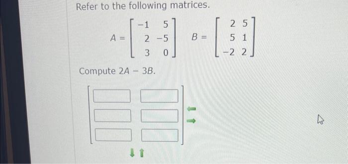 Solved Refer to the following matrices. | Chegg.com