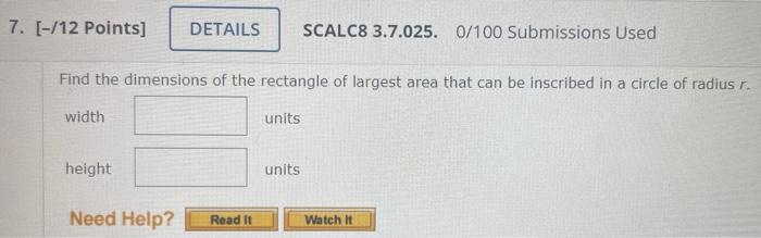 Solved Find the dimensions of the rectangle of largest area | Chegg.com