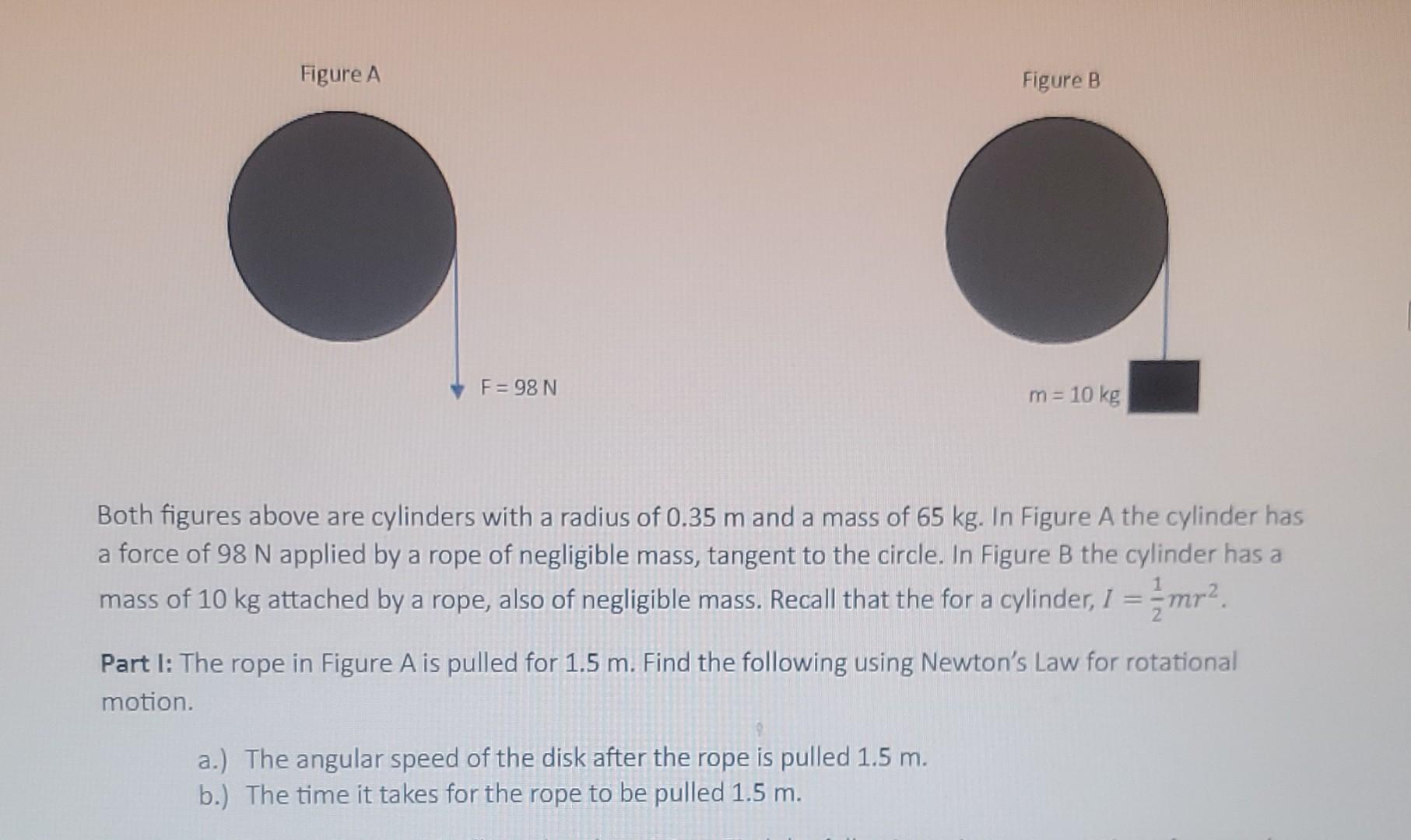 Solved Both figures above are cylinders with a radius of | Chegg.com