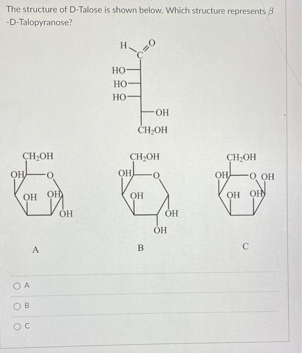 Solved The structure of D-Allose is shown below. Which | Chegg.com