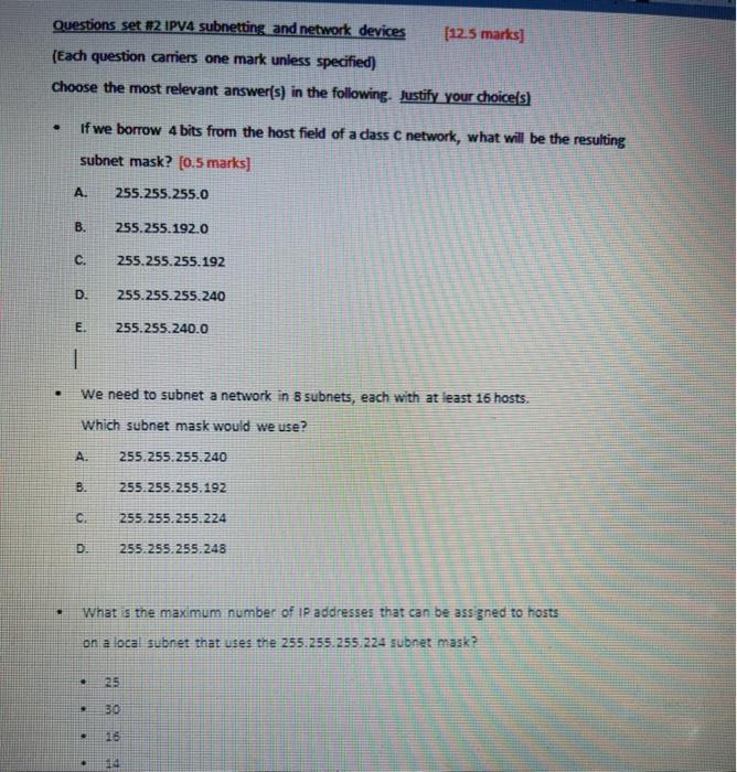 Solved Questions Set 2 Ipv4 Subnetting And Network Devices
