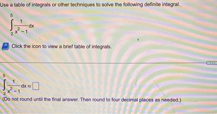 Solved Use the table of integrals to find the indefinite | Chegg.com