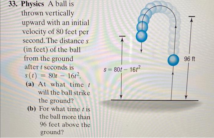 Solved Physics A ball is thrown vertically upward with an | Chegg.com