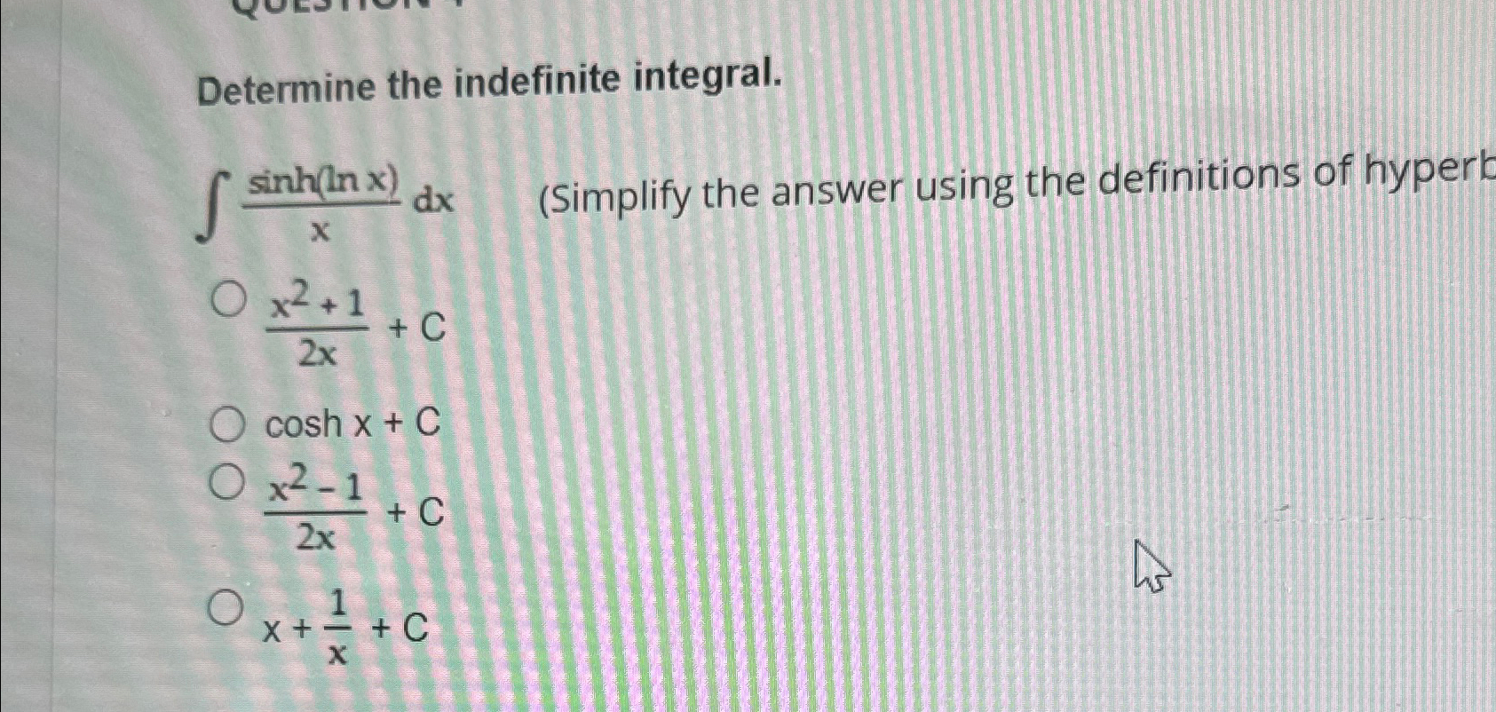 Solved Determine the indefinite | Chegg.com