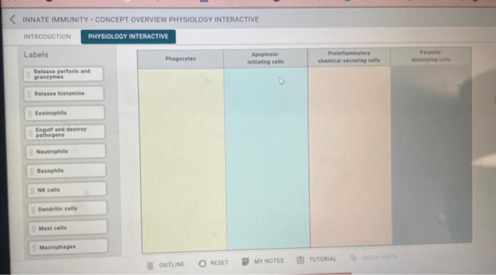 INNATE IMMUNITY - CONCEPT OVERVIEW PHYSIOLOGY | Chegg.com INNATE IMMUNITY - CONCEPT OVERVIEW PHYSIOLOGY | Chegg.com