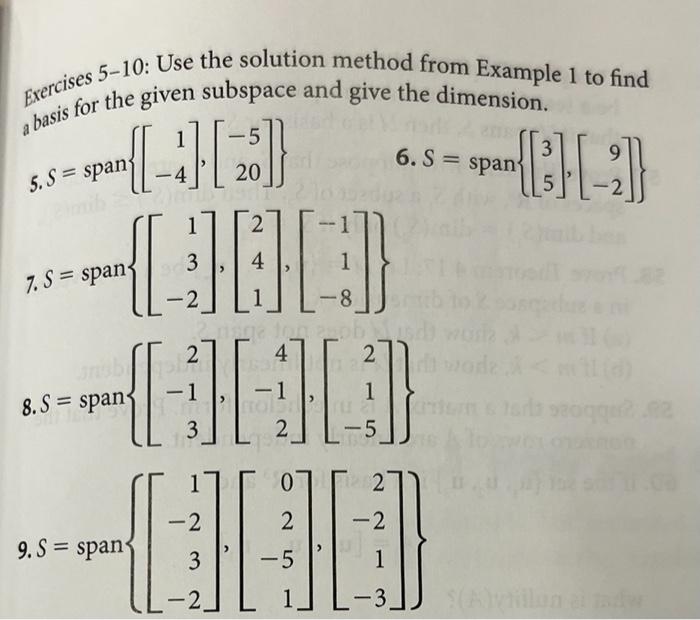 Solved Exercises 5-10: Use the solution method from Example | Chegg.com