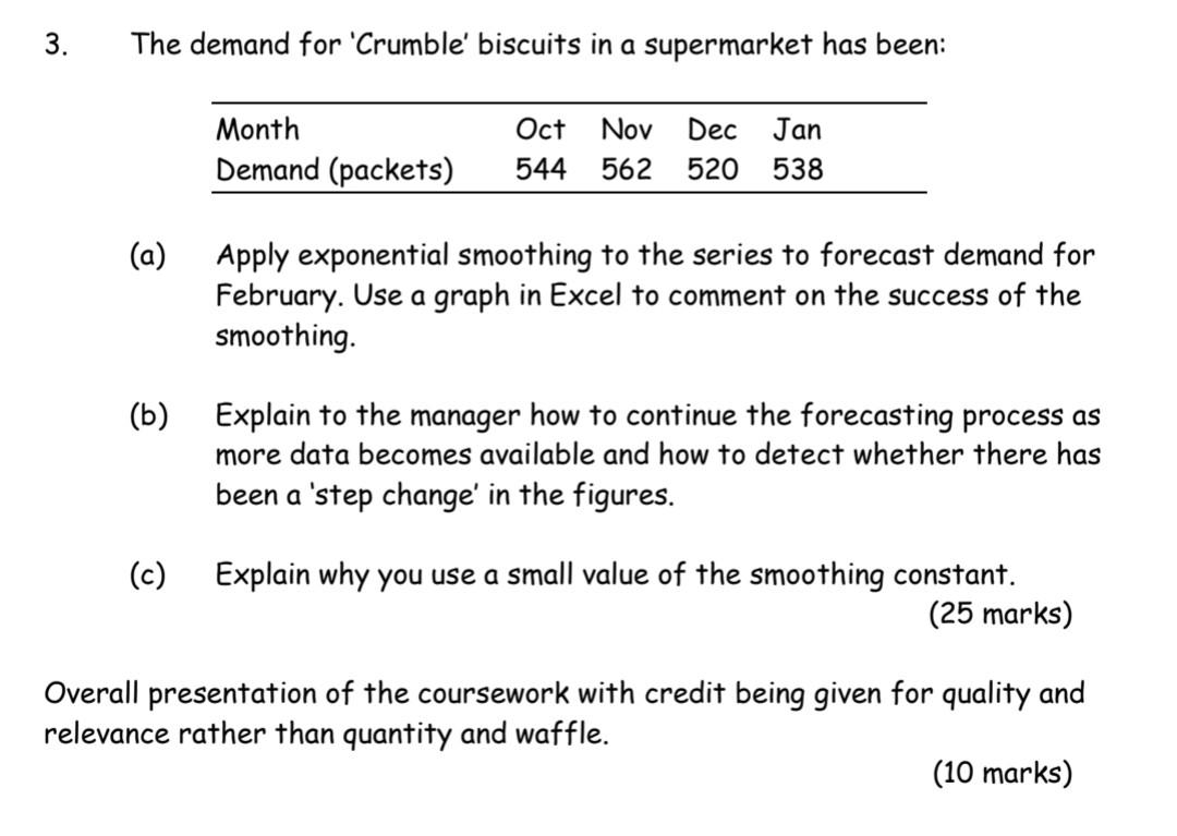 Solved A)find Error value, smoothed value and graph of | Chegg.com