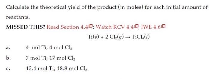 Solved Calculate the theoretical yield of the product (in | Chegg.com