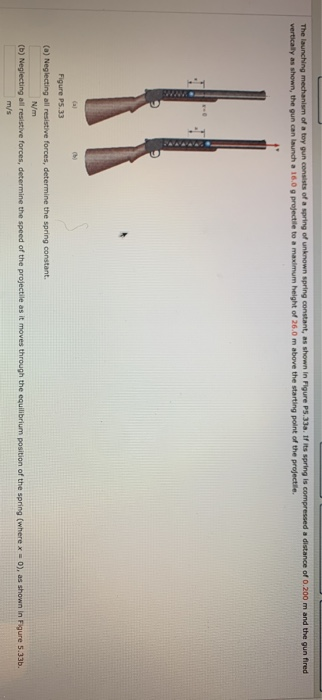 Solved The launching mechanism of a toy gun consists of a | Chegg.com