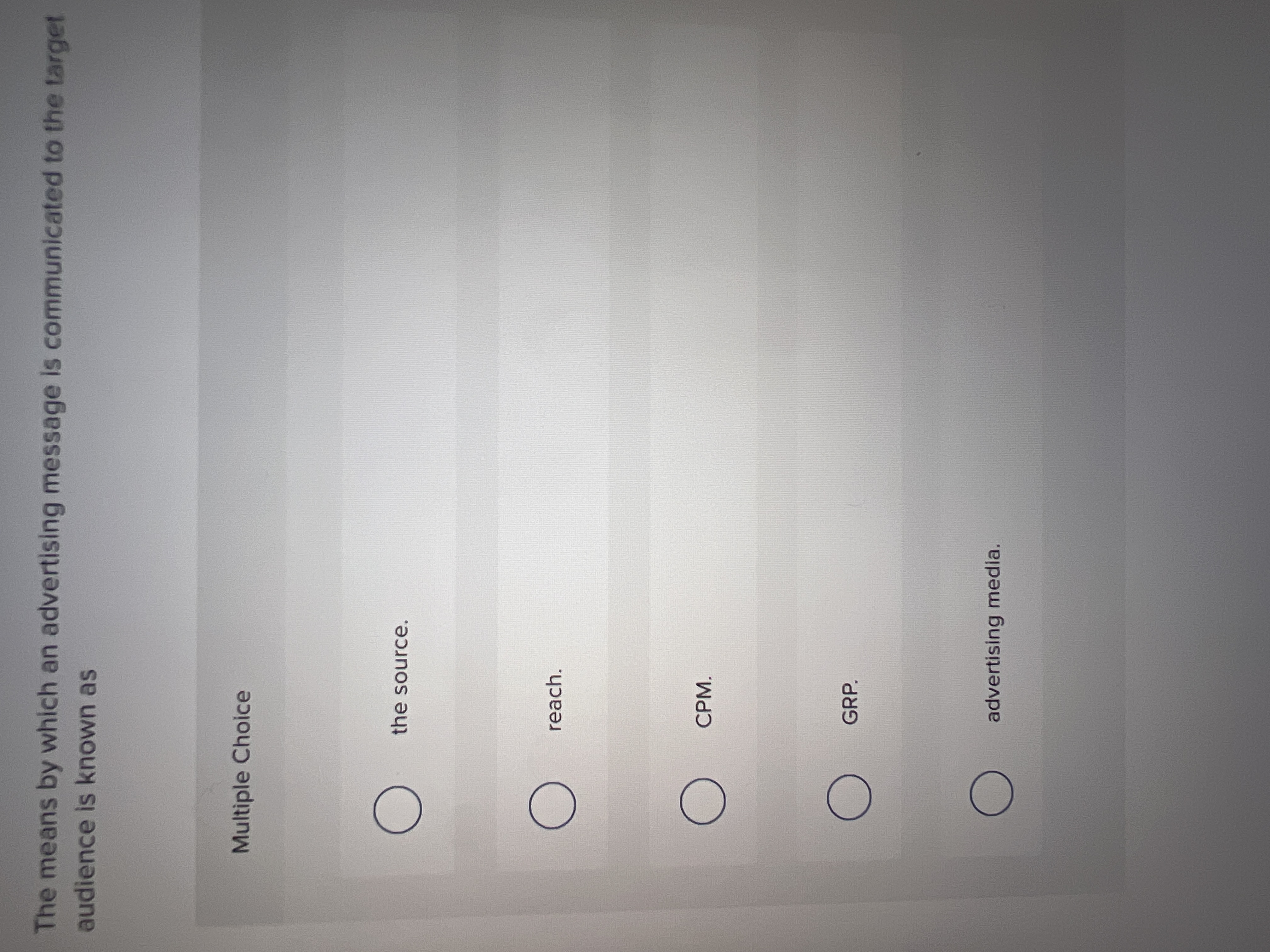 Solved The means by which an advertising message is | Chegg.com