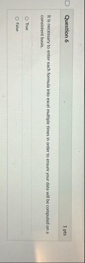 Solved Question 61 ﻿ptsIt is necessary to enter each formula | Chegg.com
