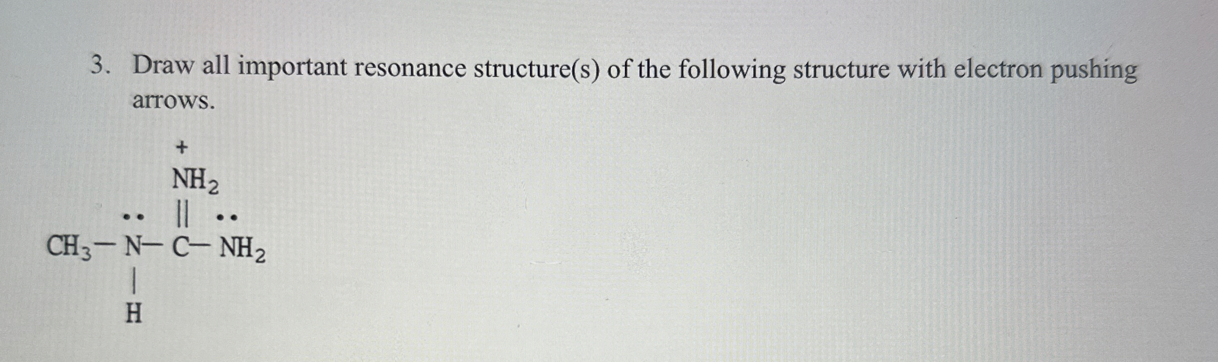 Solved Draw all important resonance structure(s) ﻿of the | Chegg.com