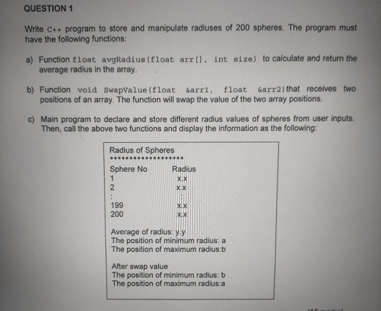 Solved QUESTION 1 Write C++ program to store and manipulate | Chegg.com