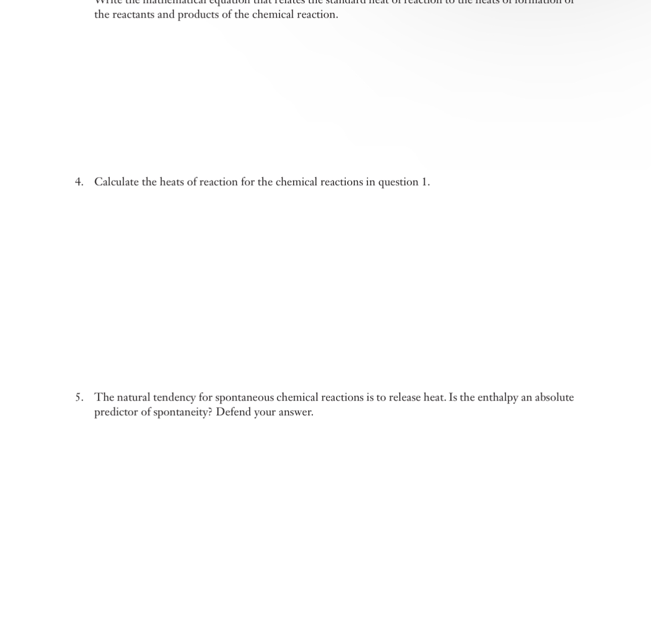 the reactants and products of the chemical | Chegg.com