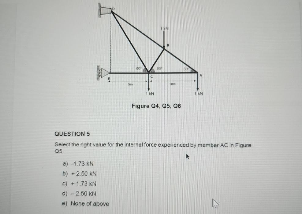 Solved QUESTION 5Select the right value for the internal | Chegg.com
