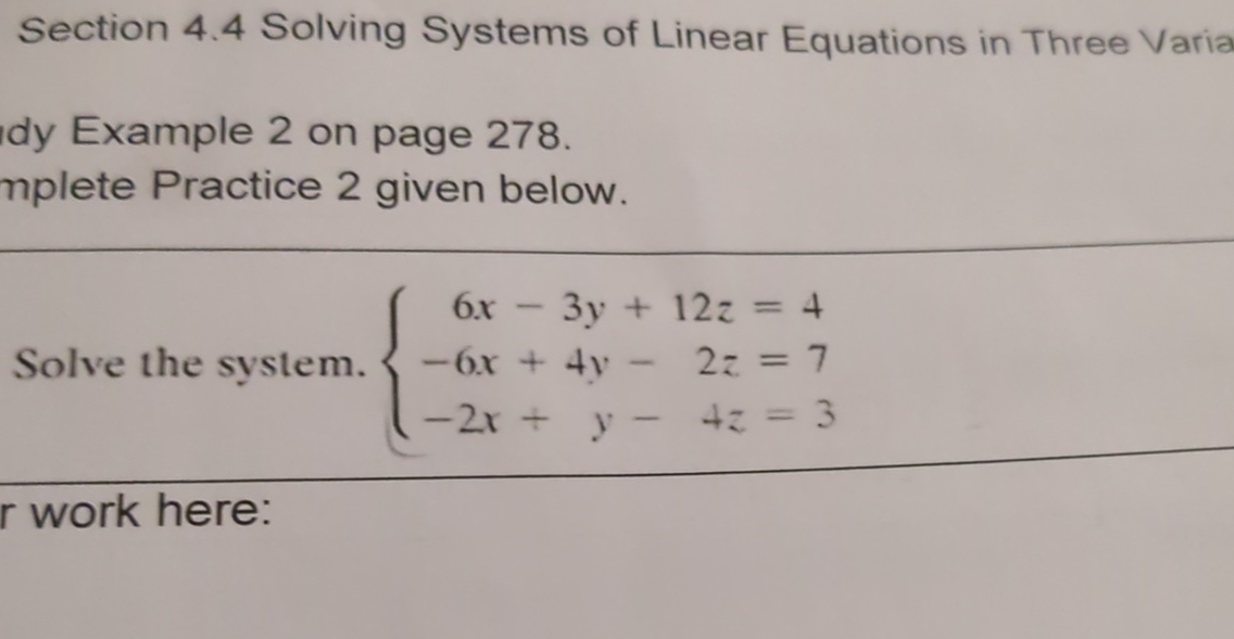 Solved Section 4.4 ﻿Solving Systems of Linear Equations in | Chegg.com