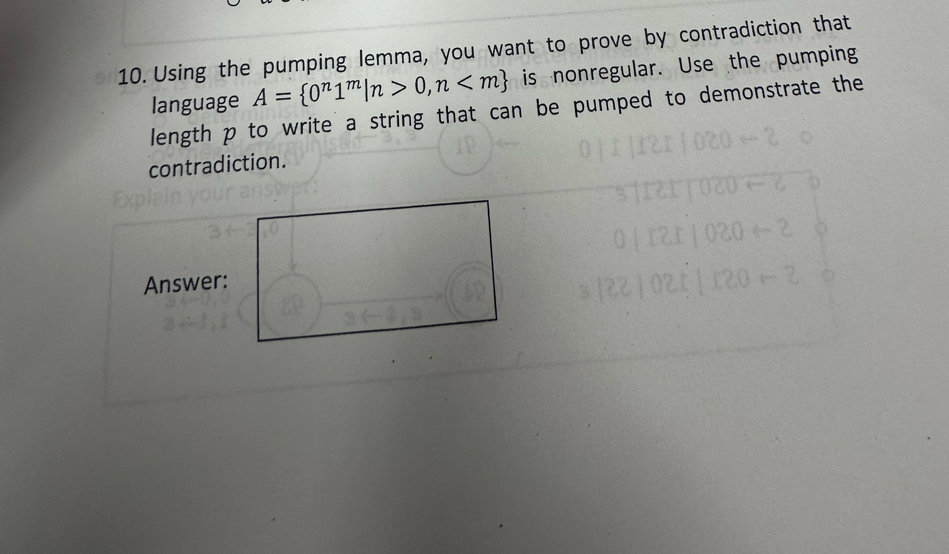 Solved Using the pumping lemma, you want to prove by | Chegg.com
