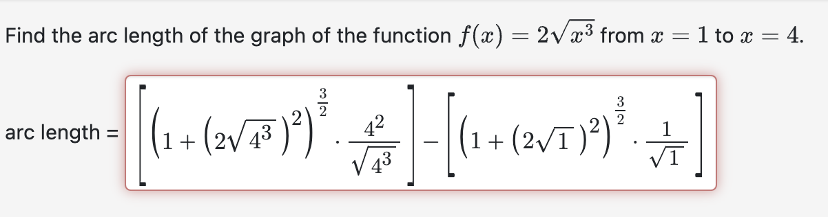 Solved Find the arc length of the graph of the function | Chegg.com