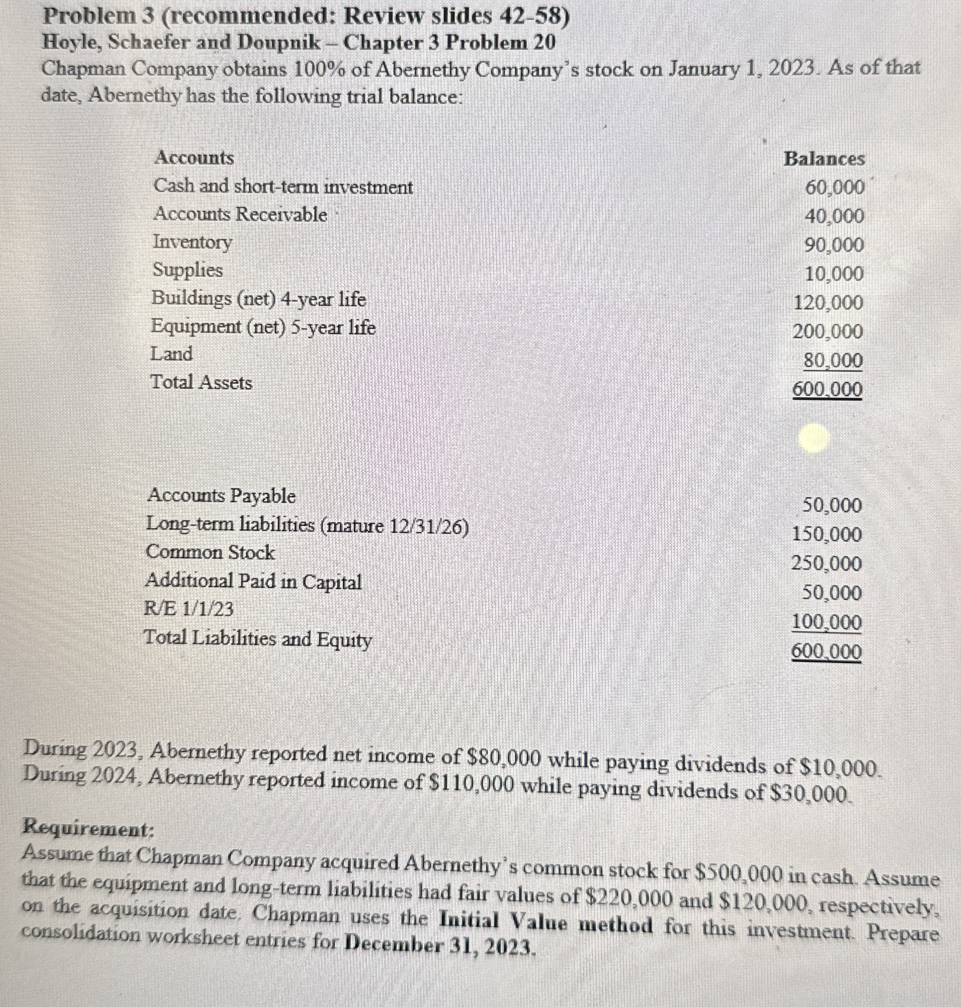 Solved Problem 3 (recommended: Review slides 42-58)Hoyle, | Chegg.com