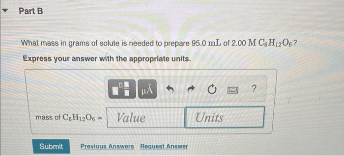 Solved What mass in grams of solute is needed to prepare | Chegg.com
