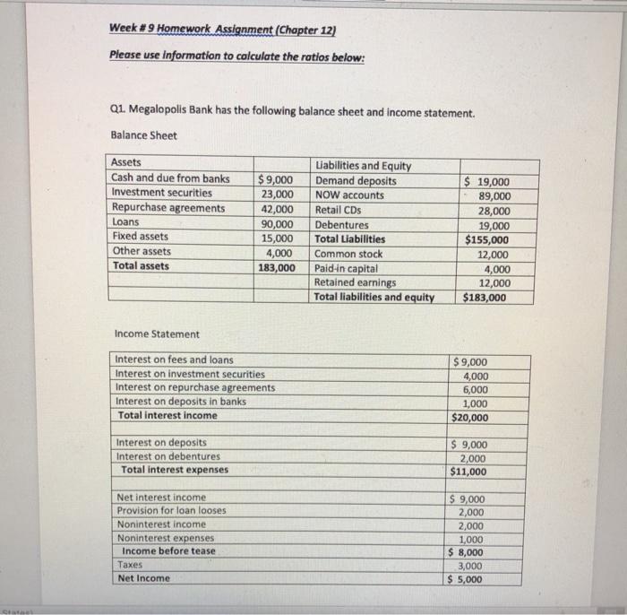 Solved Week #9 Homework Assignment (Chapter 12) Please use | Chegg.com