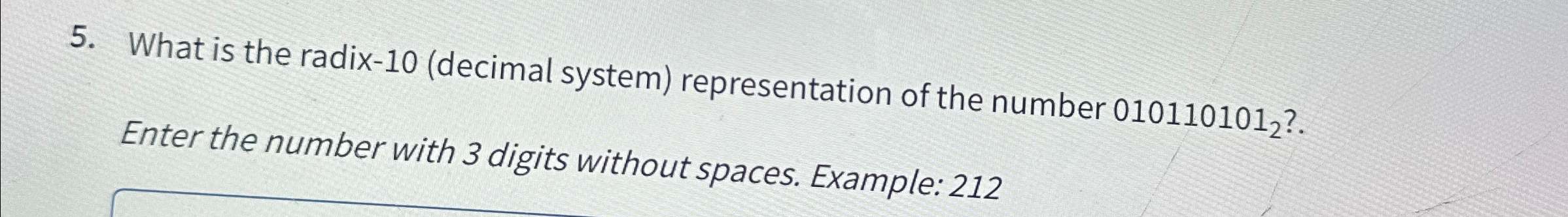 Solved What is the radix-10 (decimal system) ﻿representation | Chegg.com