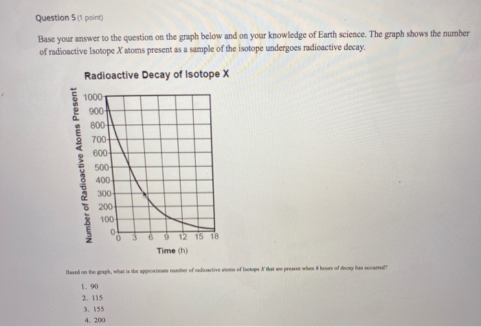 Solved Question 5 (1 point) Base your answer to the question | Chegg.com