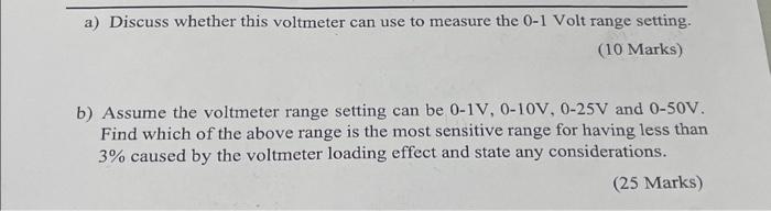 Solved Using a voltmeter with a sensitivity of 15 KΩ/V, the | Chegg.com