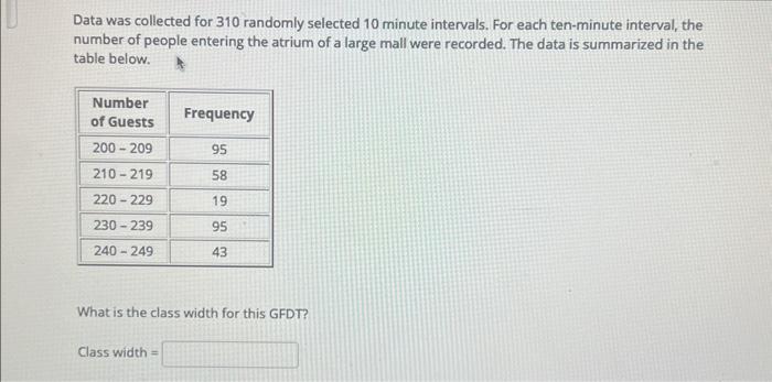Solved Data was collected for 310 randomly selected 10 | Chegg.com
